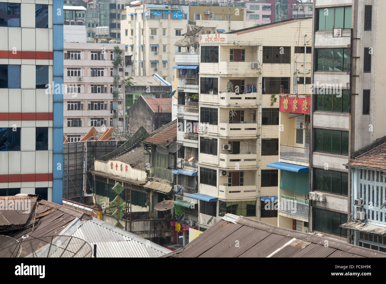 ASIA MYANMAR YANGON CHINA TOWN CITY Stock Photo - Alamy