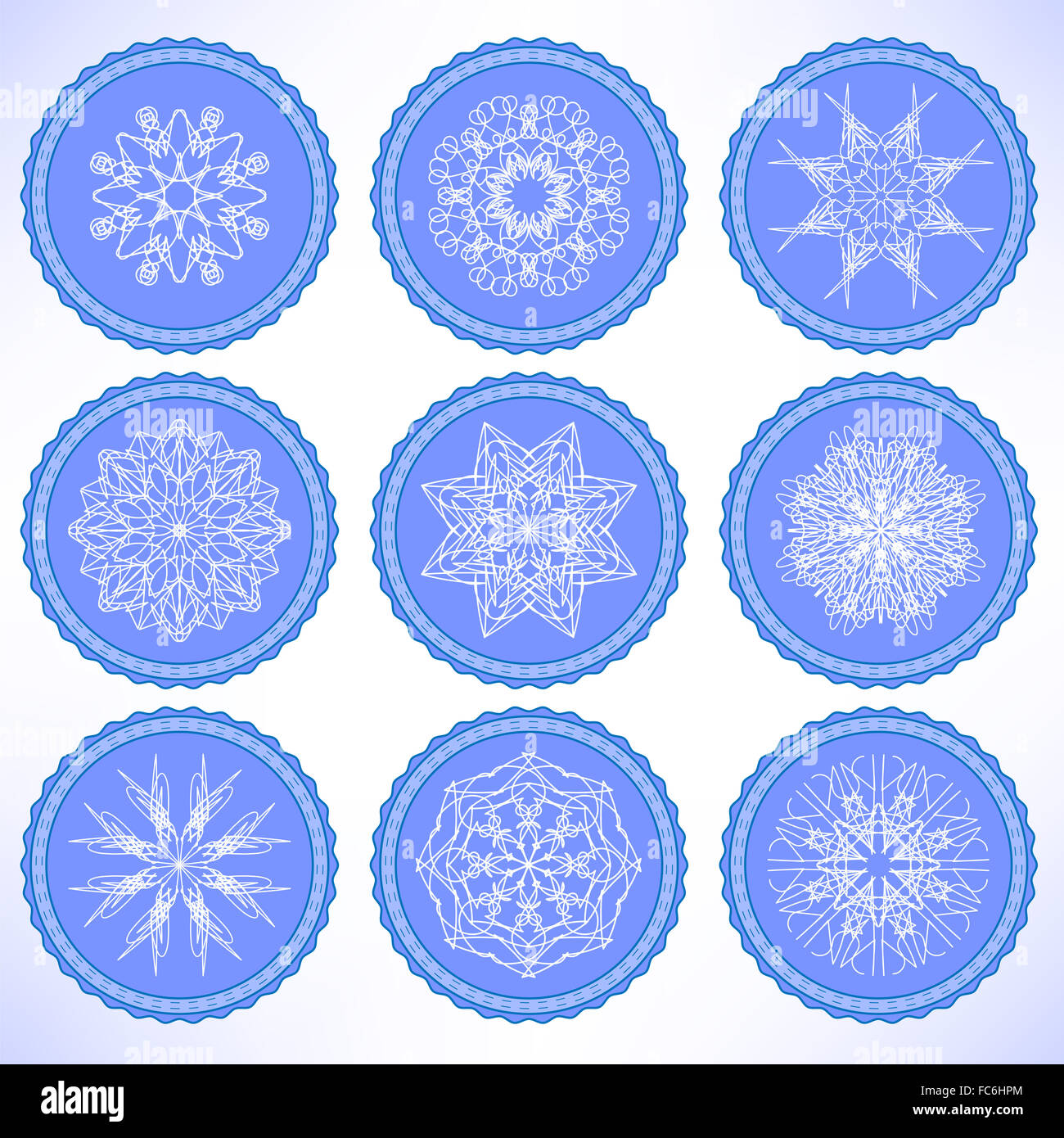 Winter Snow Labels Stock Photo - Alamy