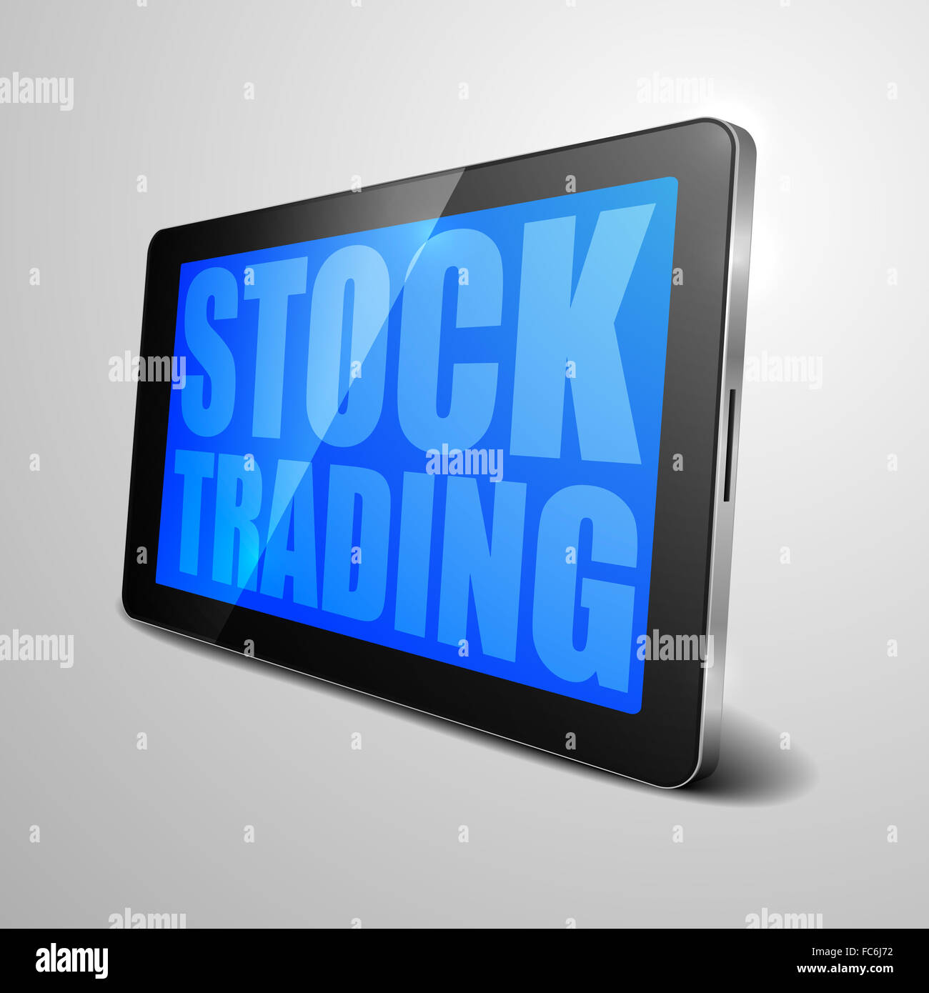 tablet Stock Trading Stock Photo - Alamy