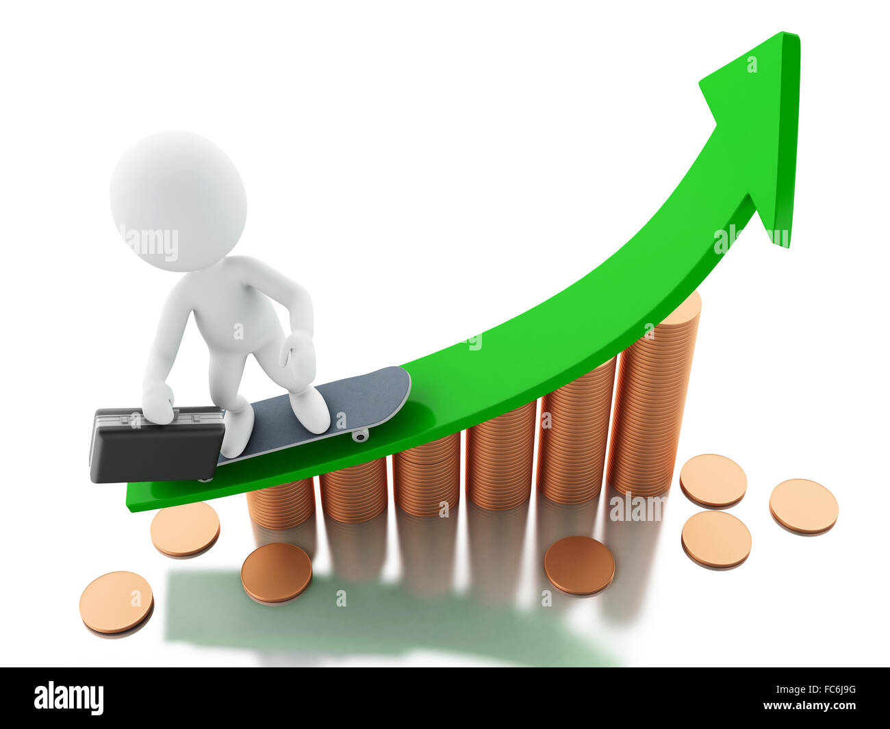 White people with gold coins. Success in business Stock Photo - Alamy
