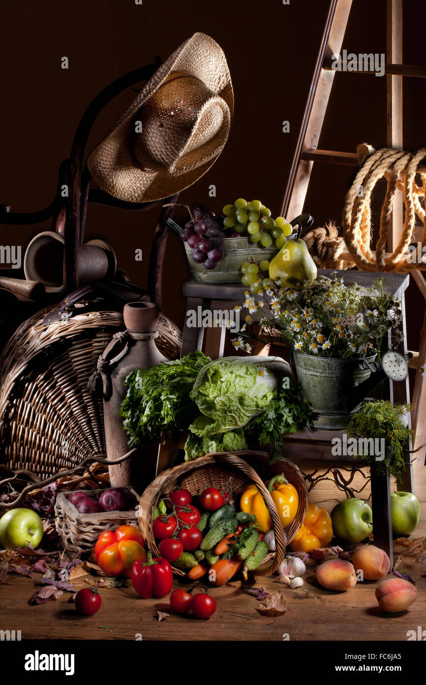 Still Life In Rural Style Stock Photo - Alamy
