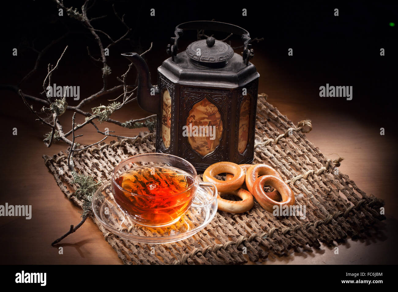 Still Life With Tea Pot Stock Photo - Alamy