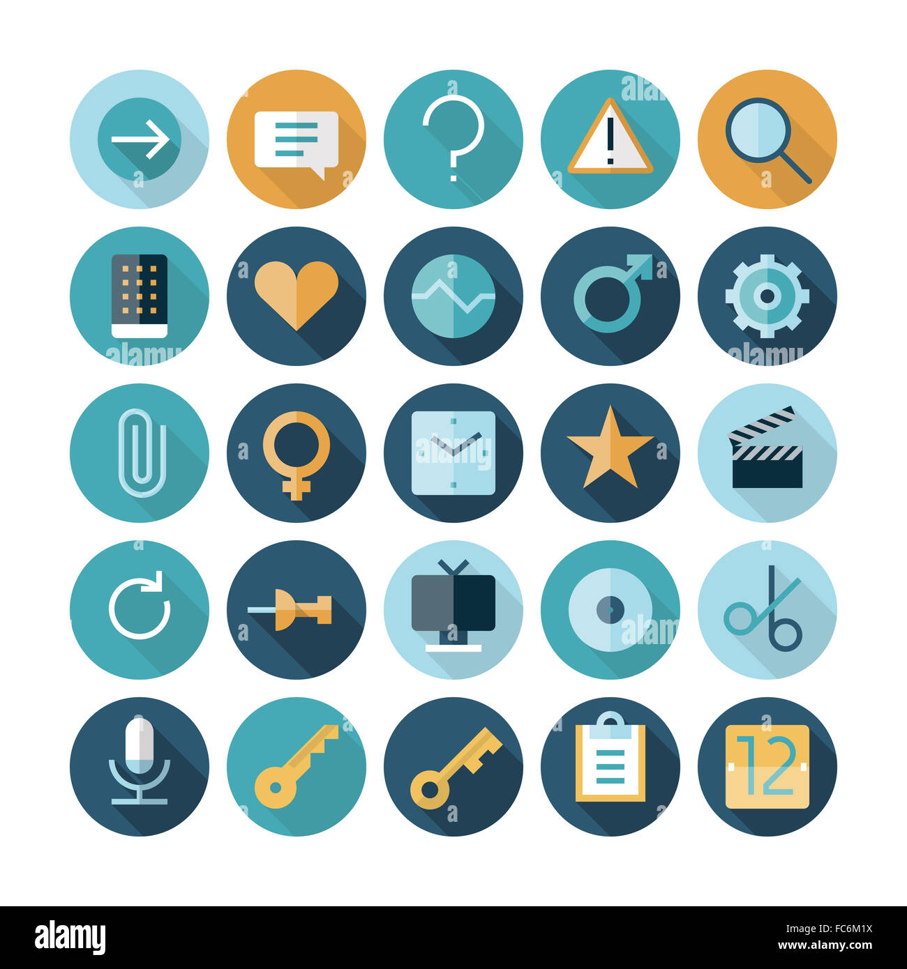 Flat design icons for user interface Stock Photo - Alamy