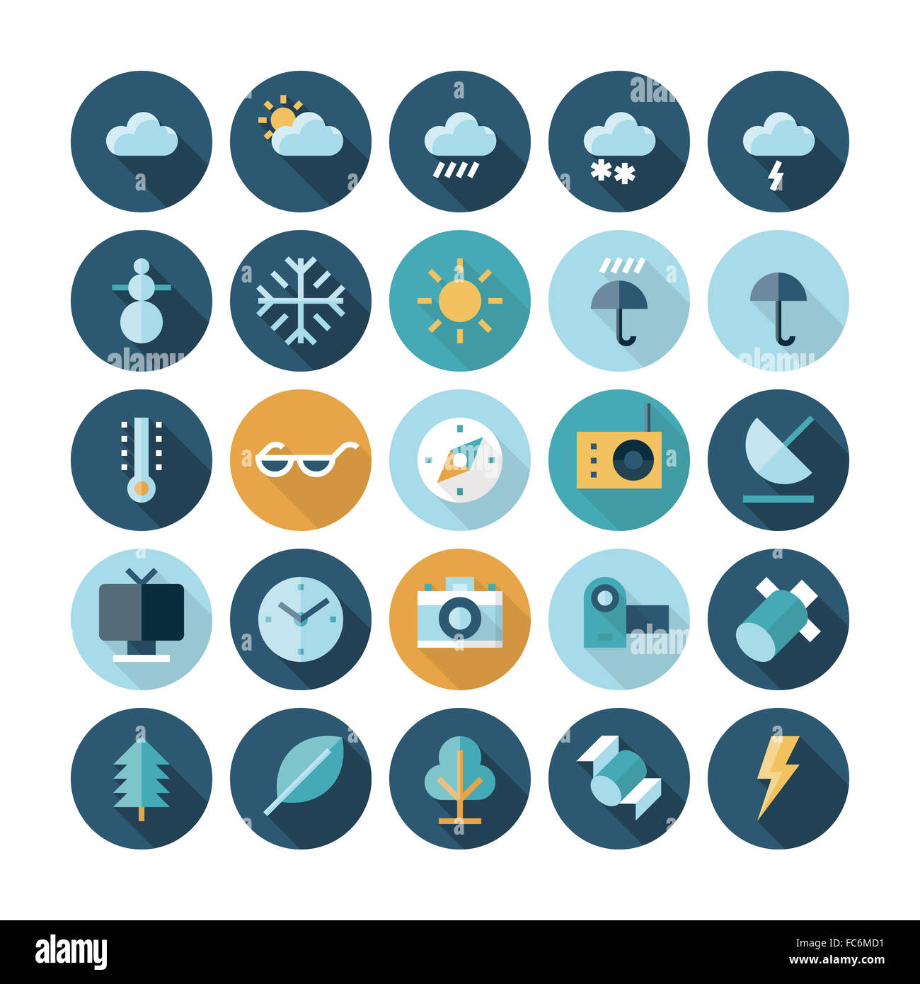 Flat design icons for user interface Stock Photo - Alamy