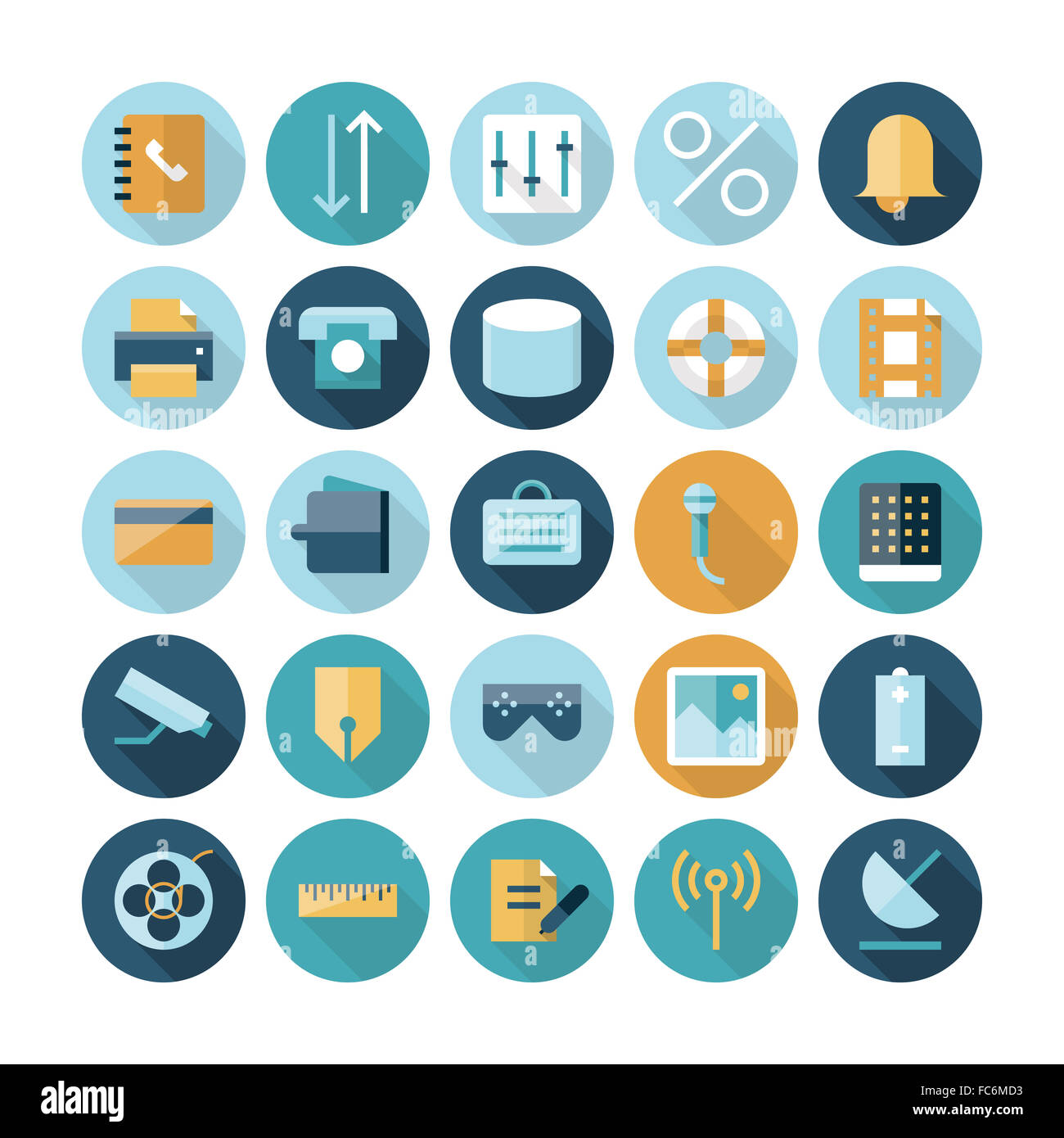 Flat design icons for user interface Stock Photo - Alamy