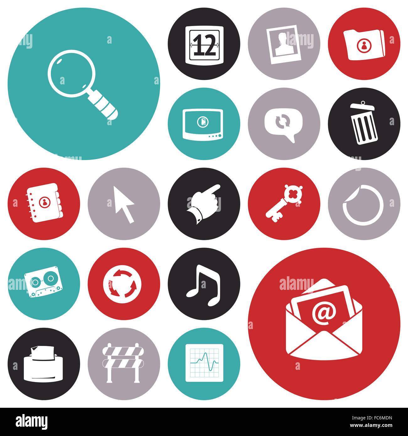 Flat design icons for user interface Stock Photo - Alamy