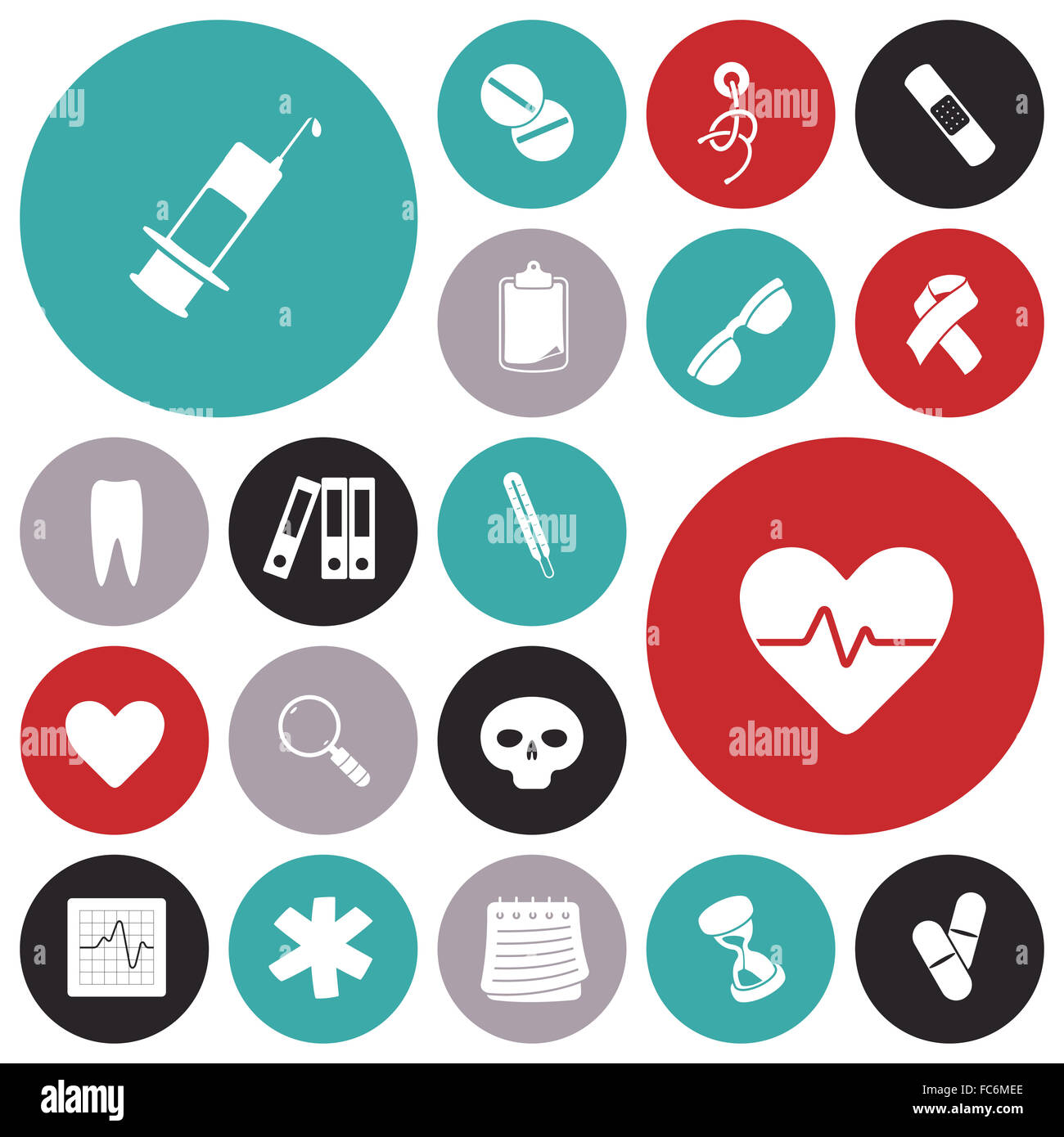 Flat design icons for medical Stock Photo - Alamy