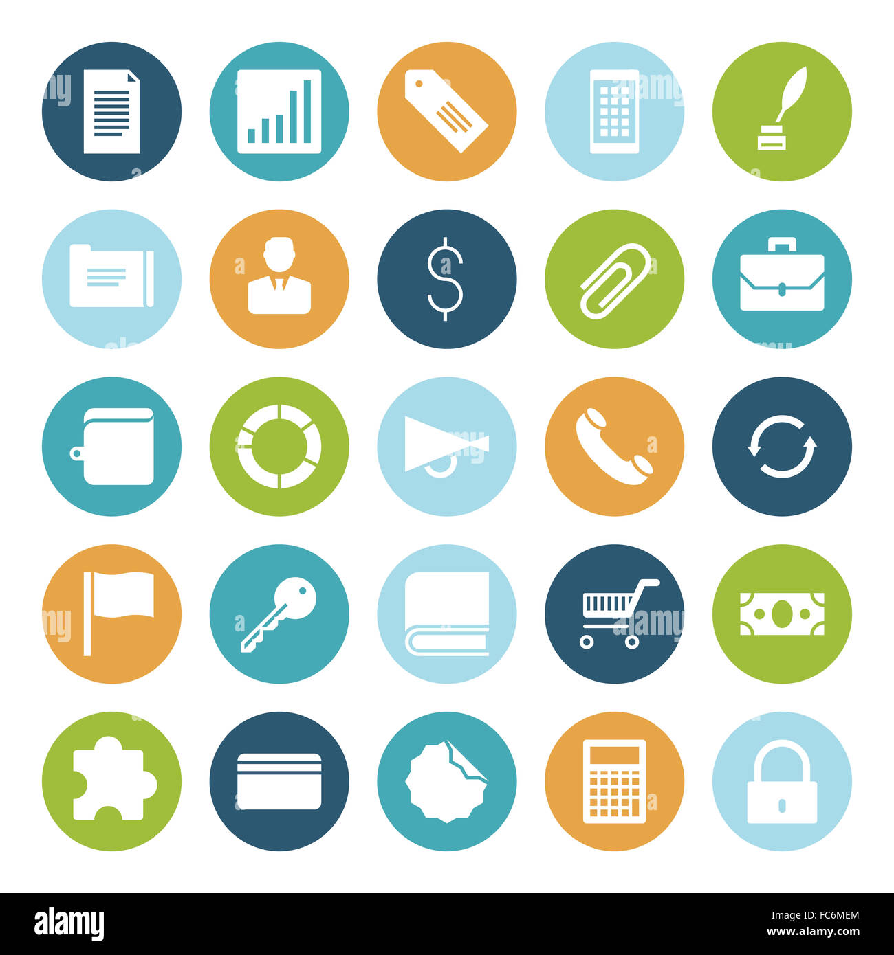 Dollar wallet flat icons Cut Out Stock Images & Pictures - Alamy