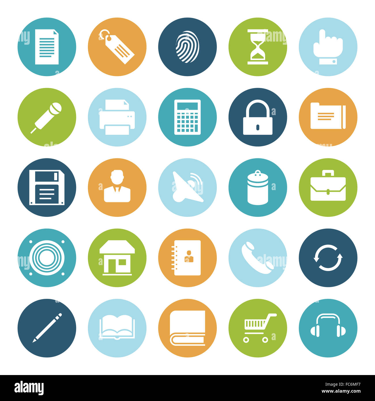 Flat design icons for user interface Stock Photo - Alamy