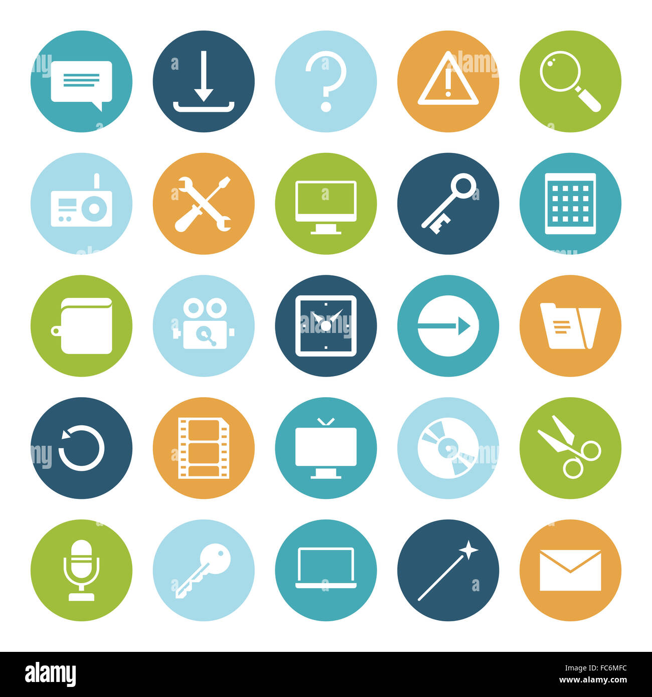 Flat design icons for user interface Stock Photo - Alamy