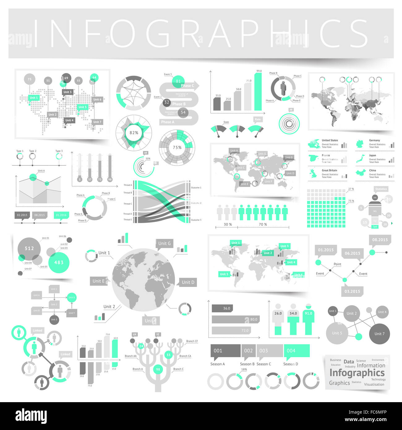 Set of infographics design elements Stock Photo - Alamy
