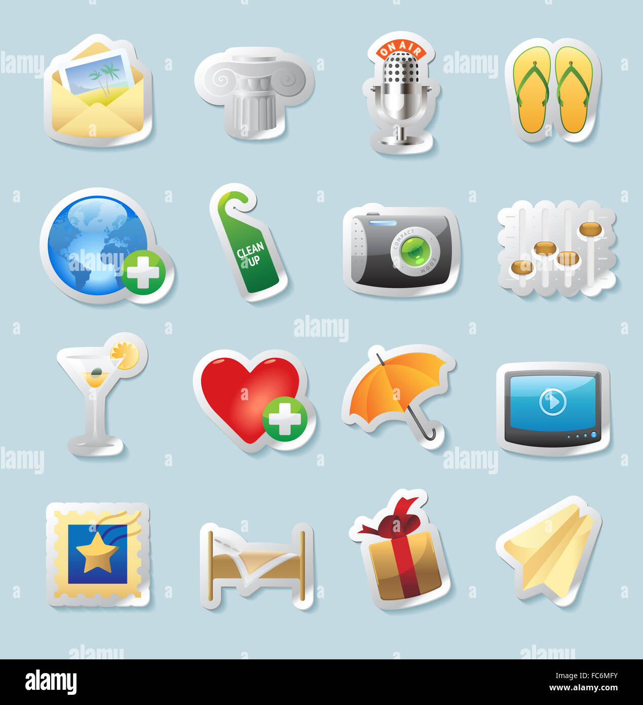 Food sticker icons hi-res stock photography and images - Alamy