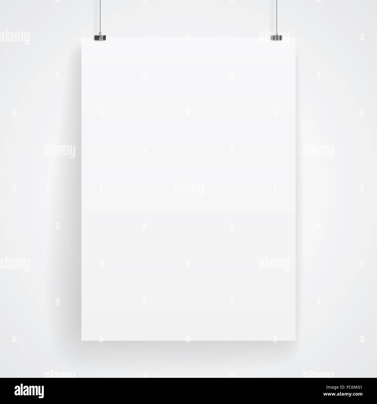 Blank paper poster Stock Photo - Alamy