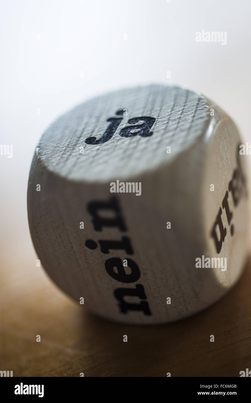 Dice for Decision Making (German Stock Photo - Alamy