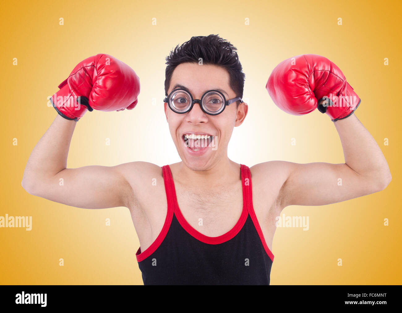 Funny boxer isolated on the white background Stock Photo - Alamy
