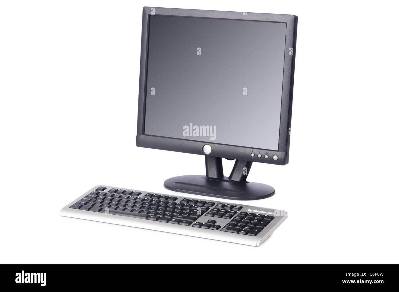 Desktop computer isolated on white Stock Photo - Alamy