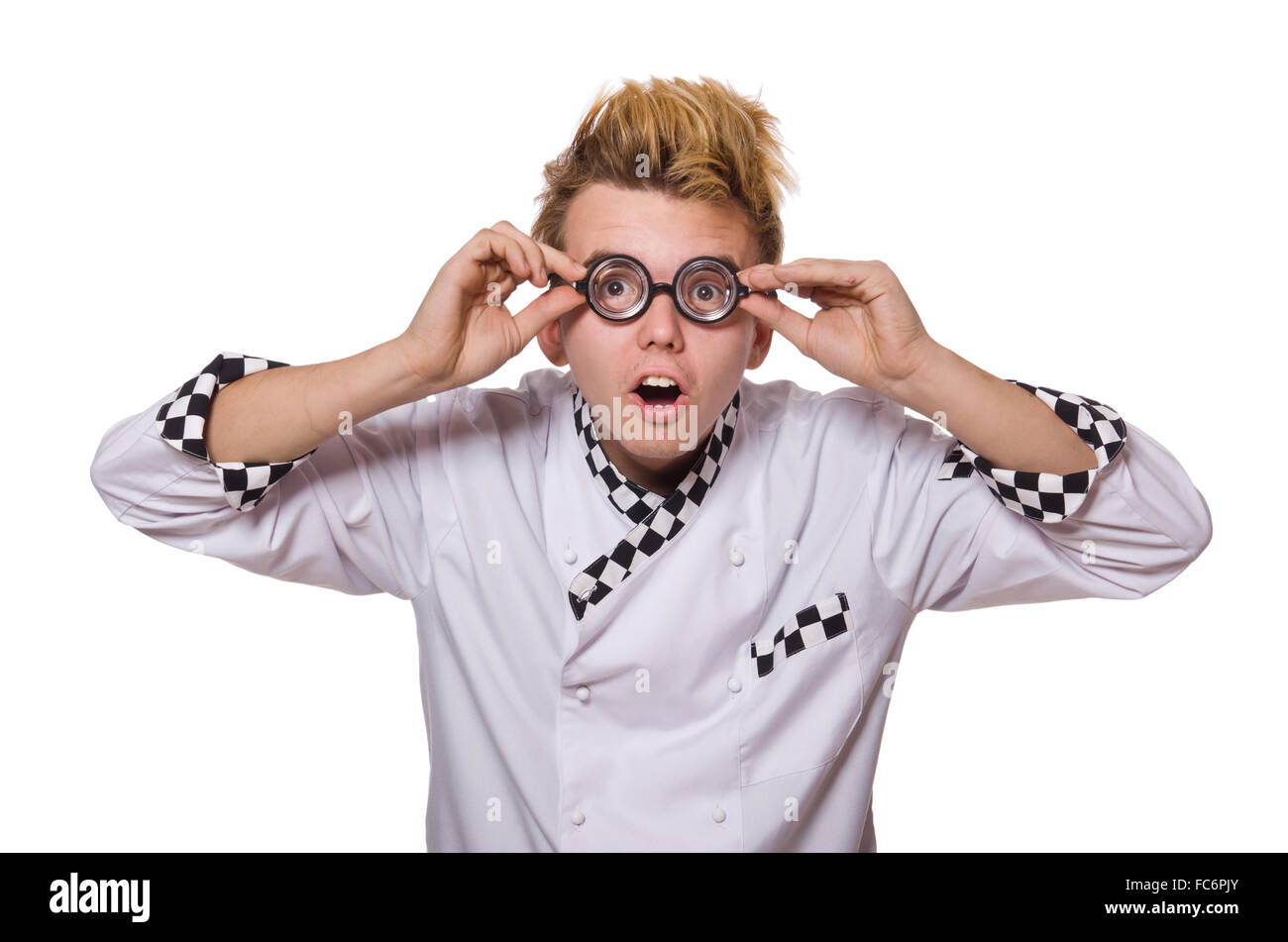 Portrait shocked male chef cook hi-res stock photography and images - Alamy