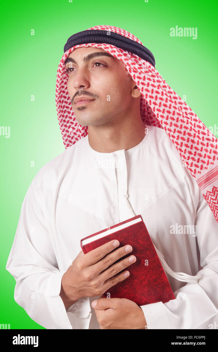Arab man praying on white Stock Photo - Alamy