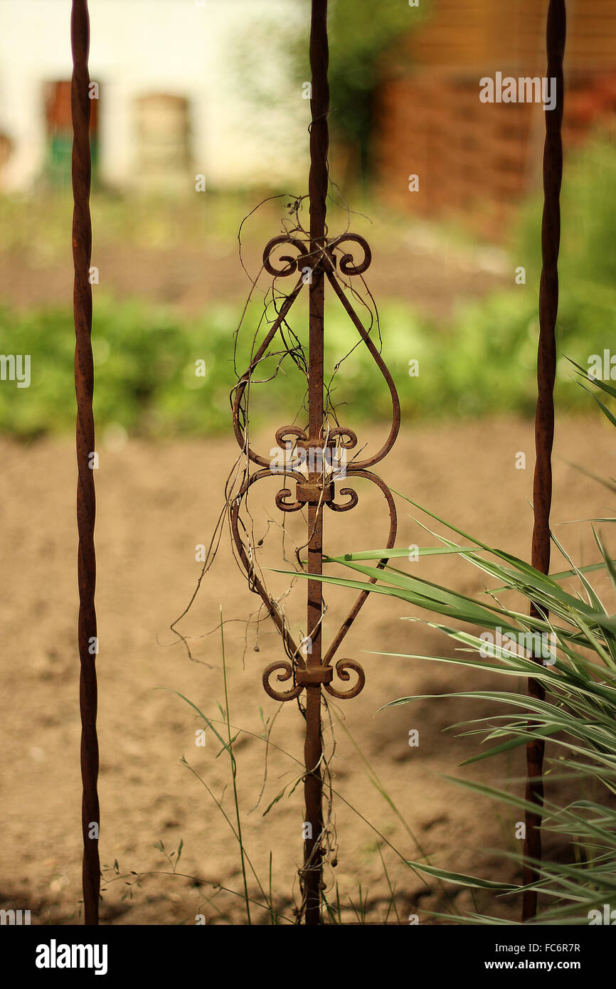 Old, metal, rusted fence Stock Photo - Alamy