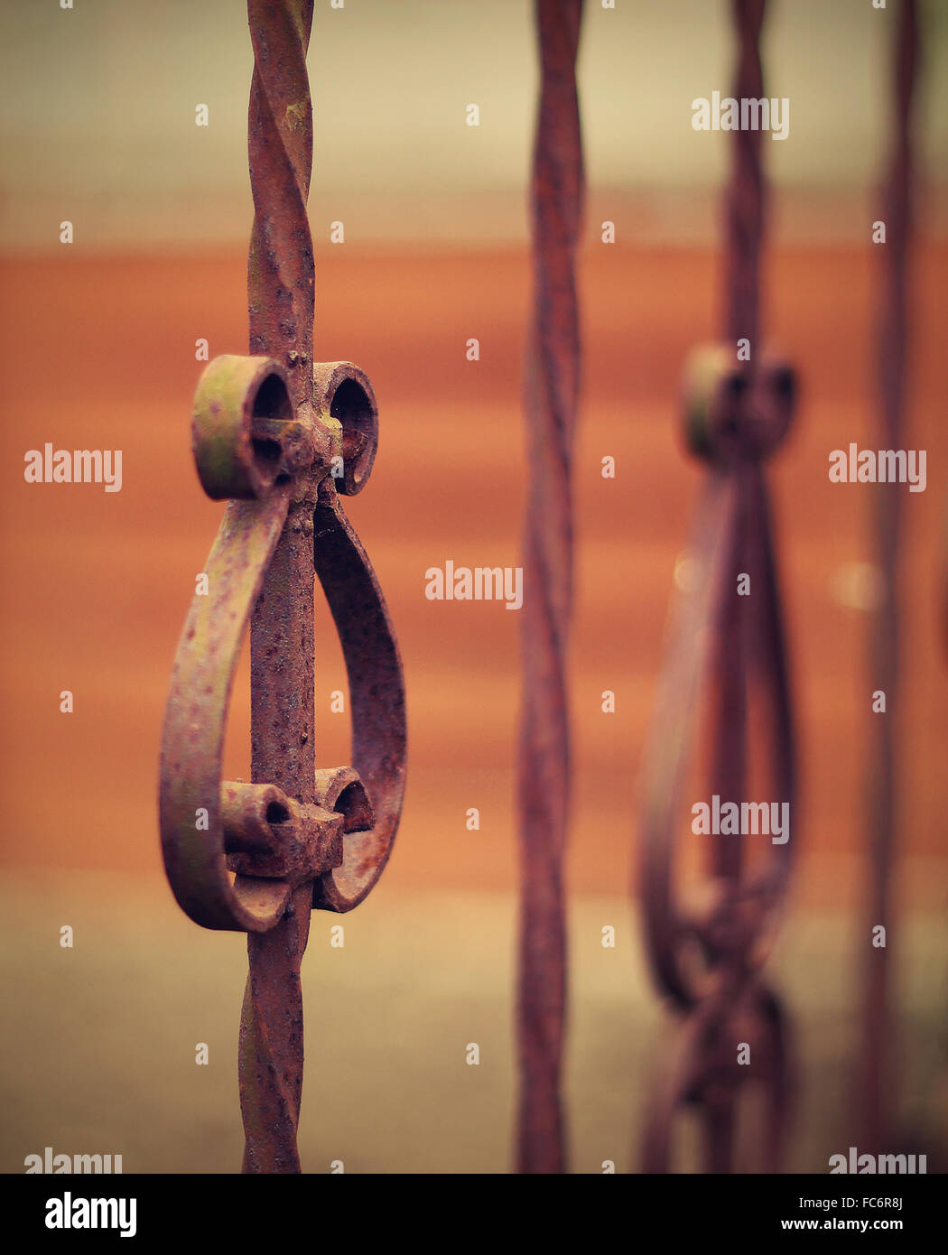 Old, metal, rusted fence Stock Photo - Alamy