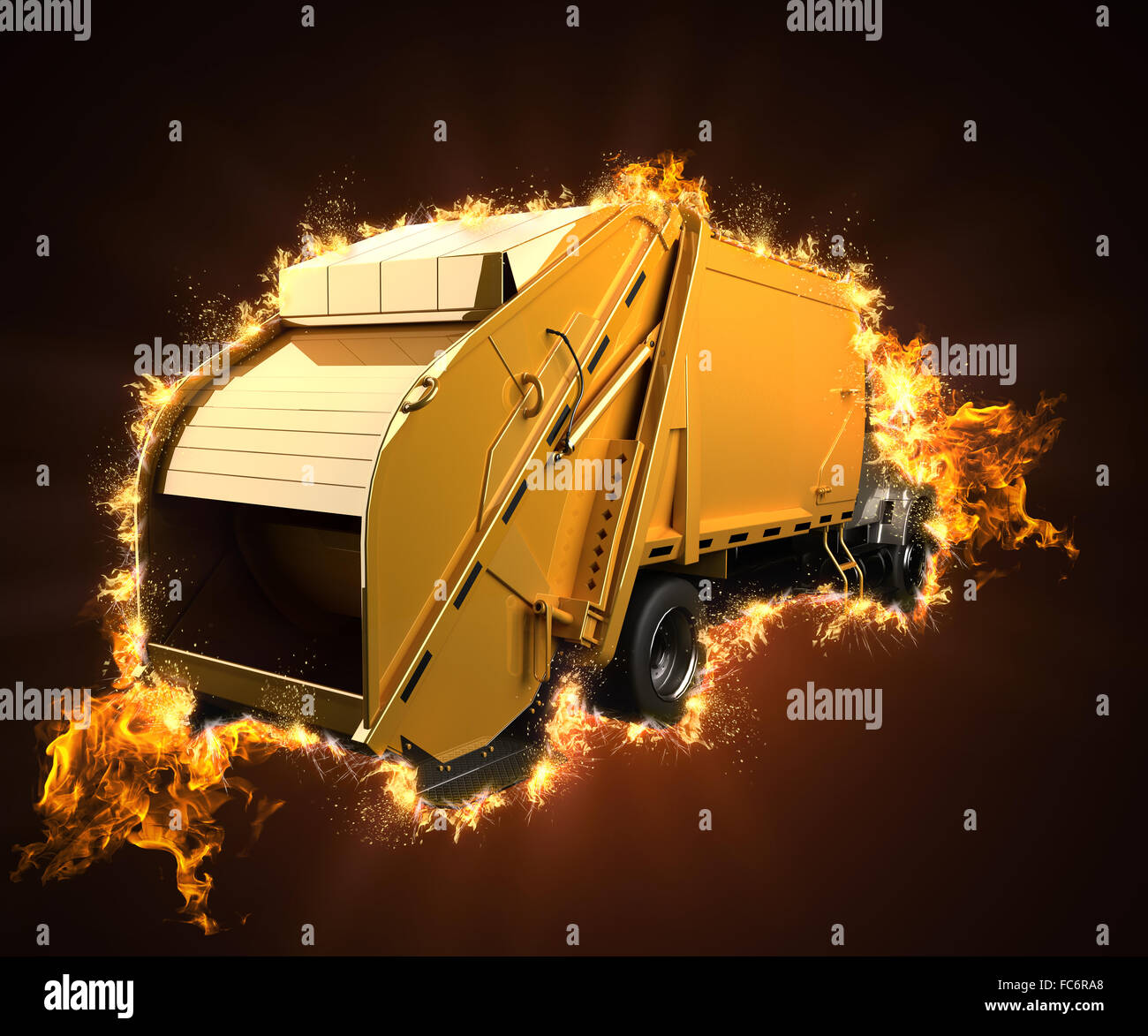 Garbage truck fire hi-res stock photography and images - Alamy