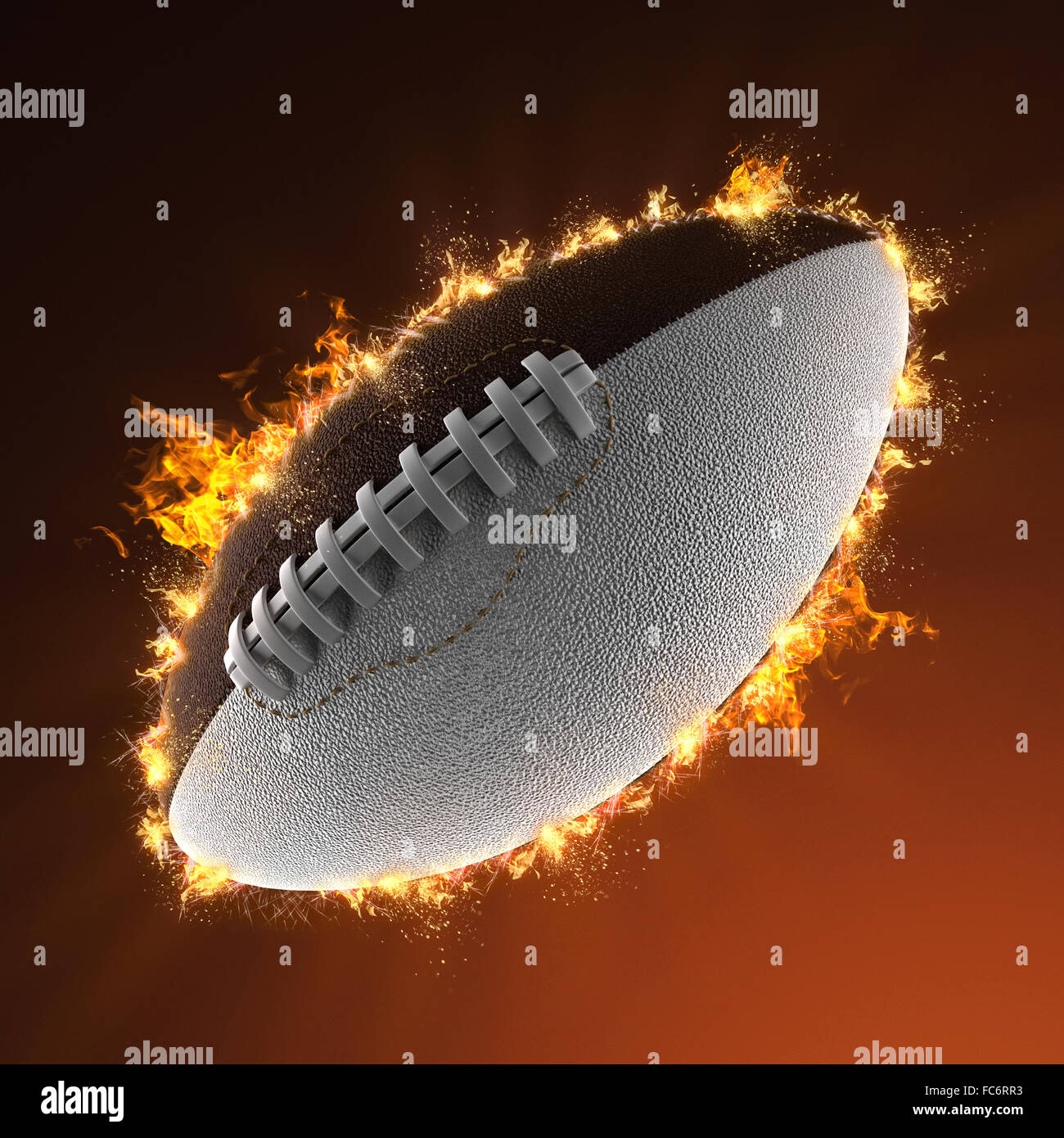 football ball in fire Stock Photo - Alamy