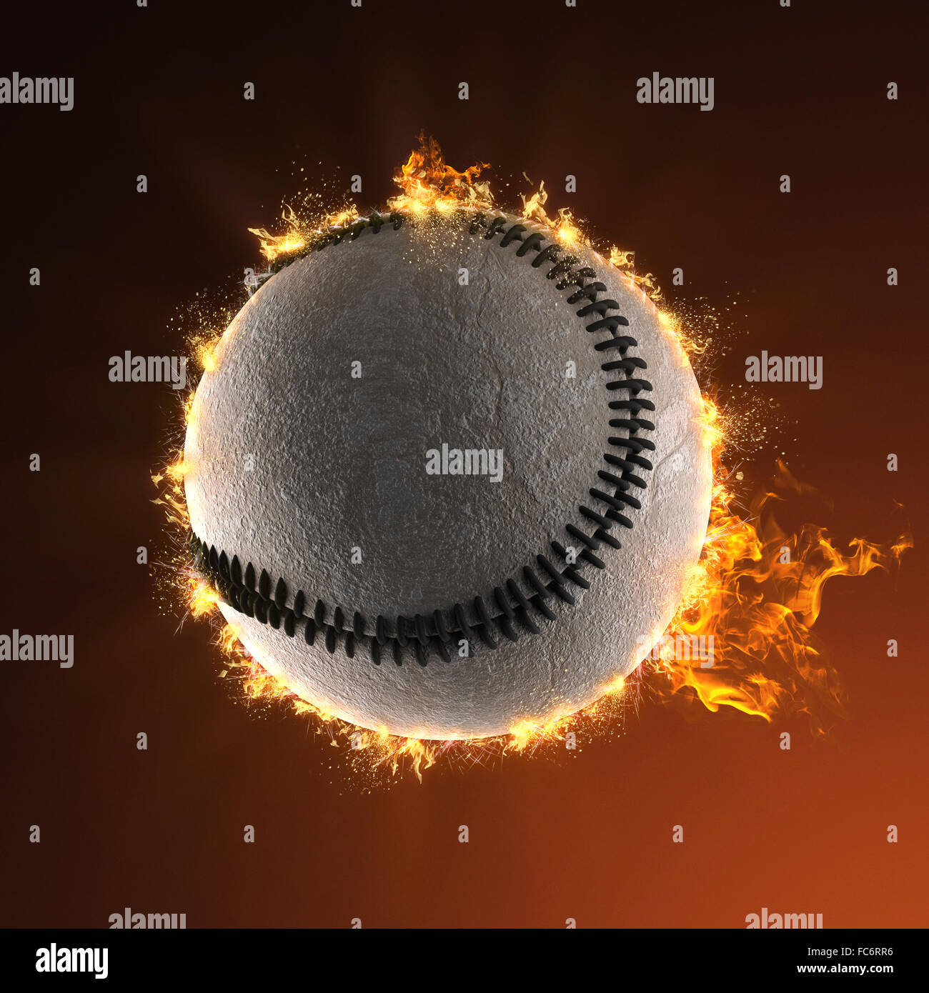 baseball in fire Stock Photo - Alamy