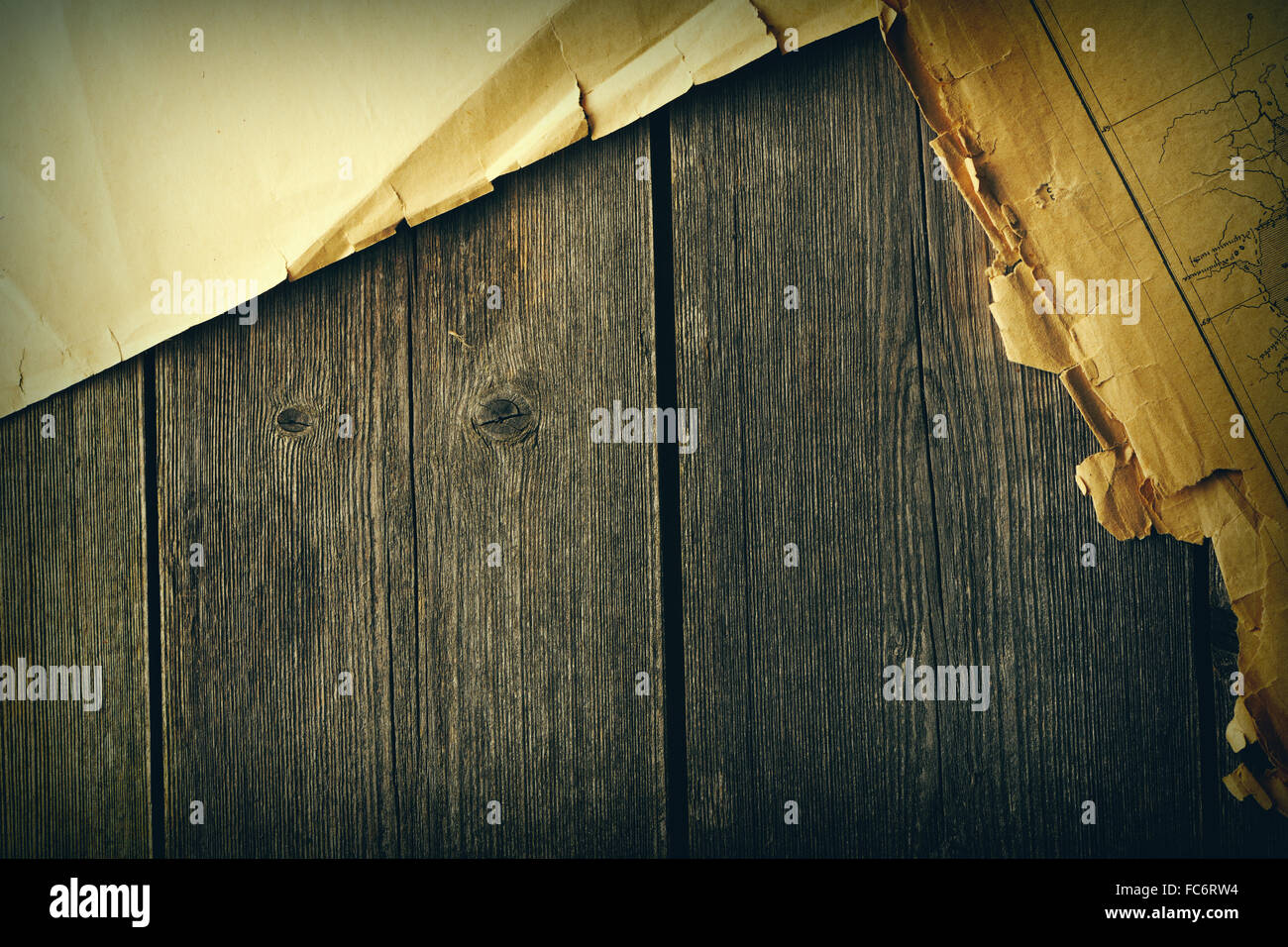 Old torn paper and map on the background Stock Photo - Alamy