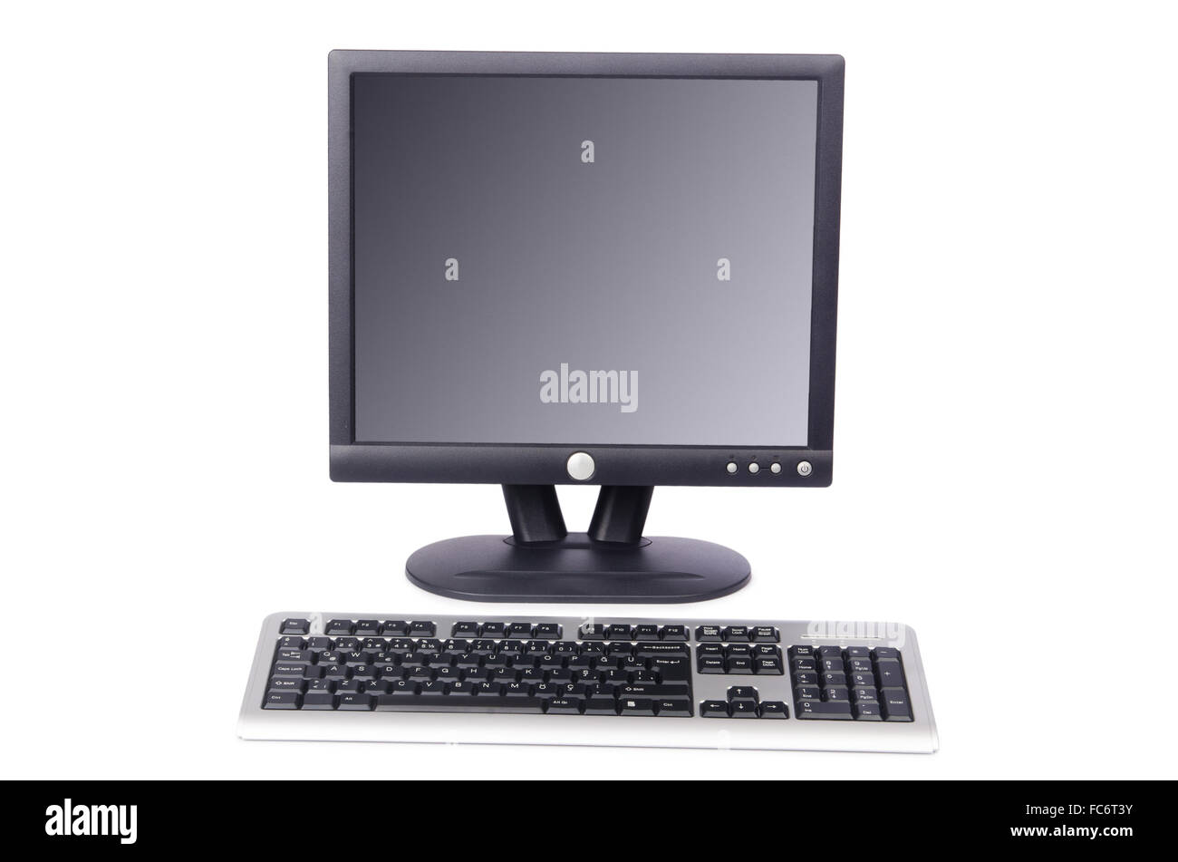 Desktop computer isolated on white Stock Photo - Alamy