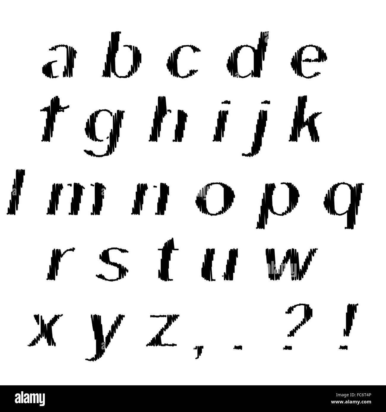 Line drawing alphabet Black and White Stock Photos & Images - Alamy