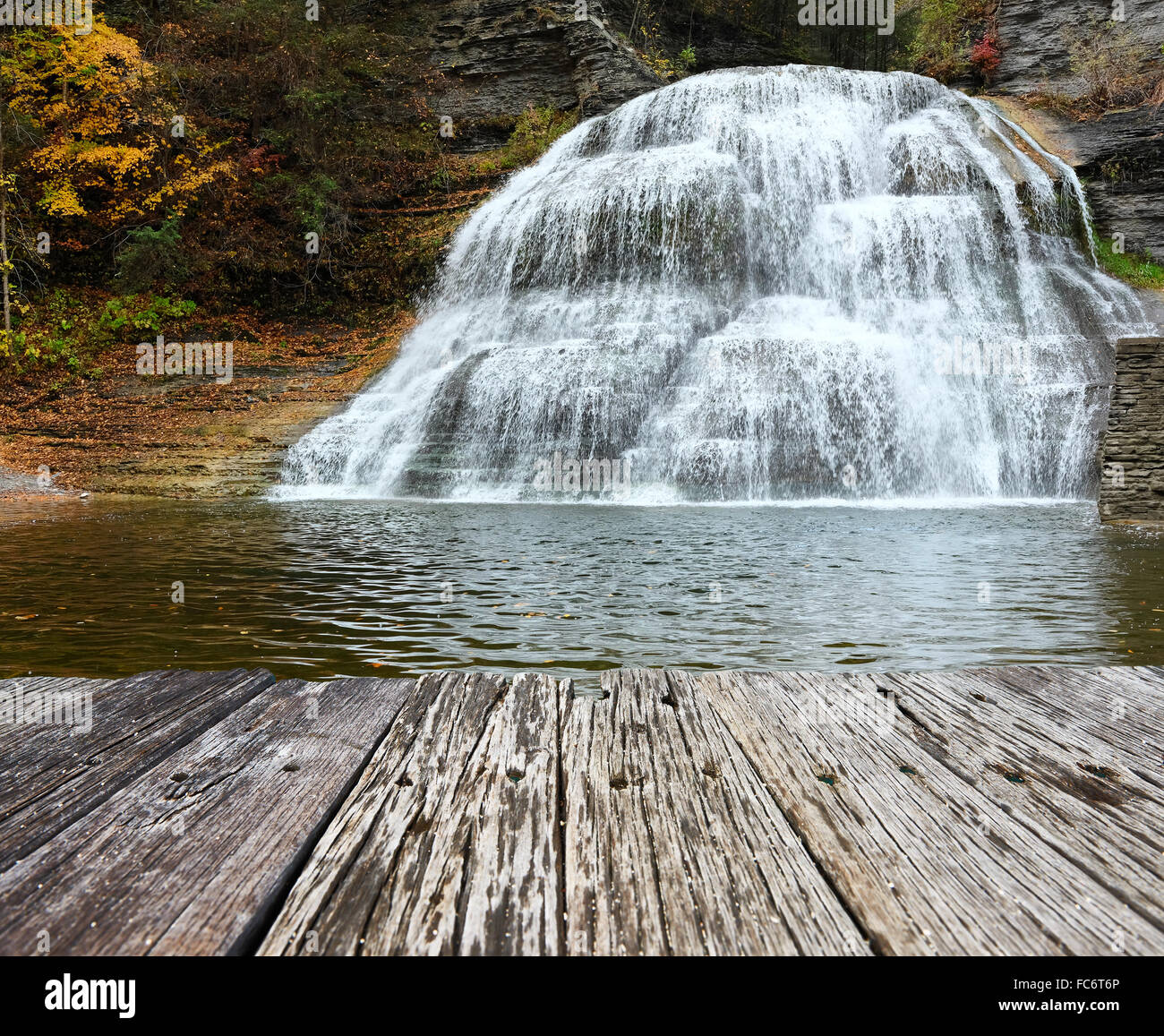 Autumn scene of waterfalls Stock Photo - Alamy