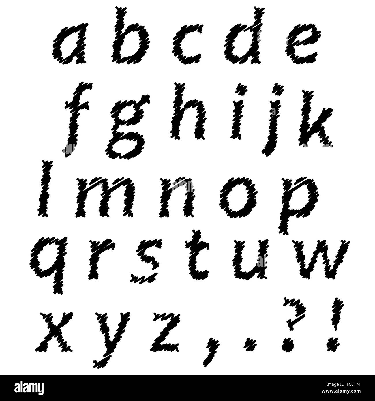 Sketch alphabet hi-res stock photography and images - Alamy