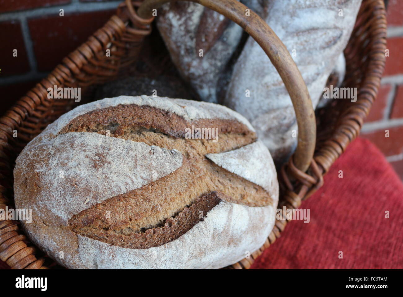 bread in a basket Stock Photo - Alamy