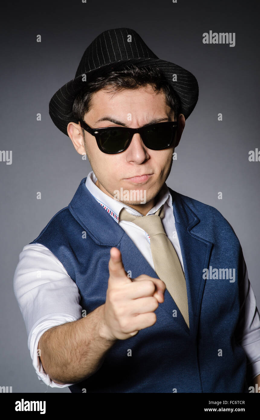 Grey and blue vest hi-res stock photography and images - Alamy