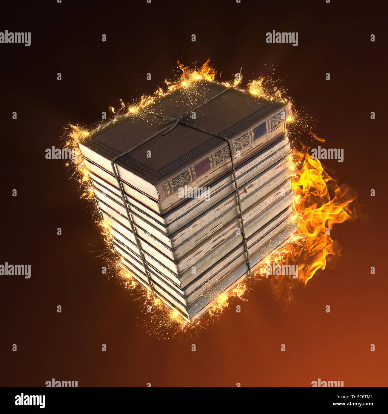 Pile of books by fire hi-res stock photography and images - Alamy