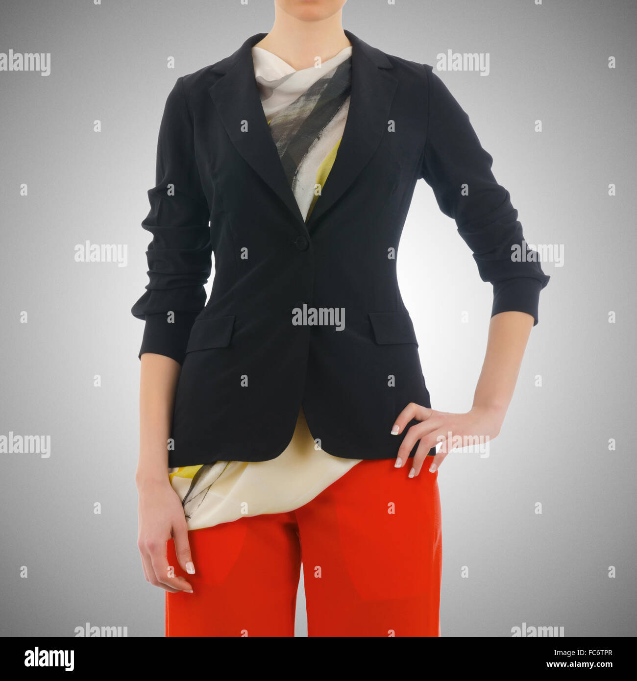Stylish jacket isolated on model Stock Photo - Alamy