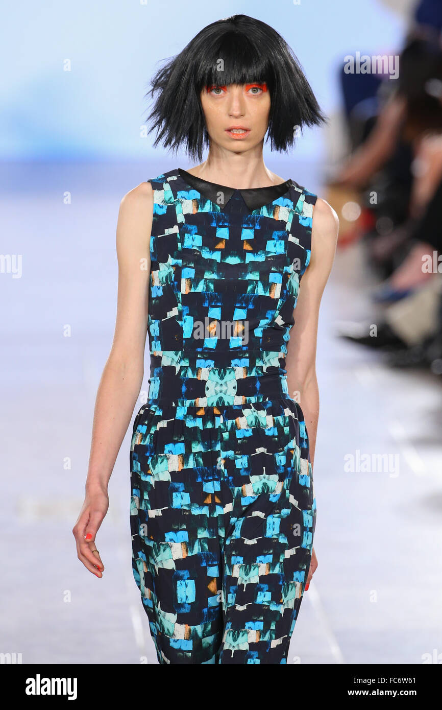 Model walks Alexandra Frida runway at the FTL Moda Spring 2016 during ...