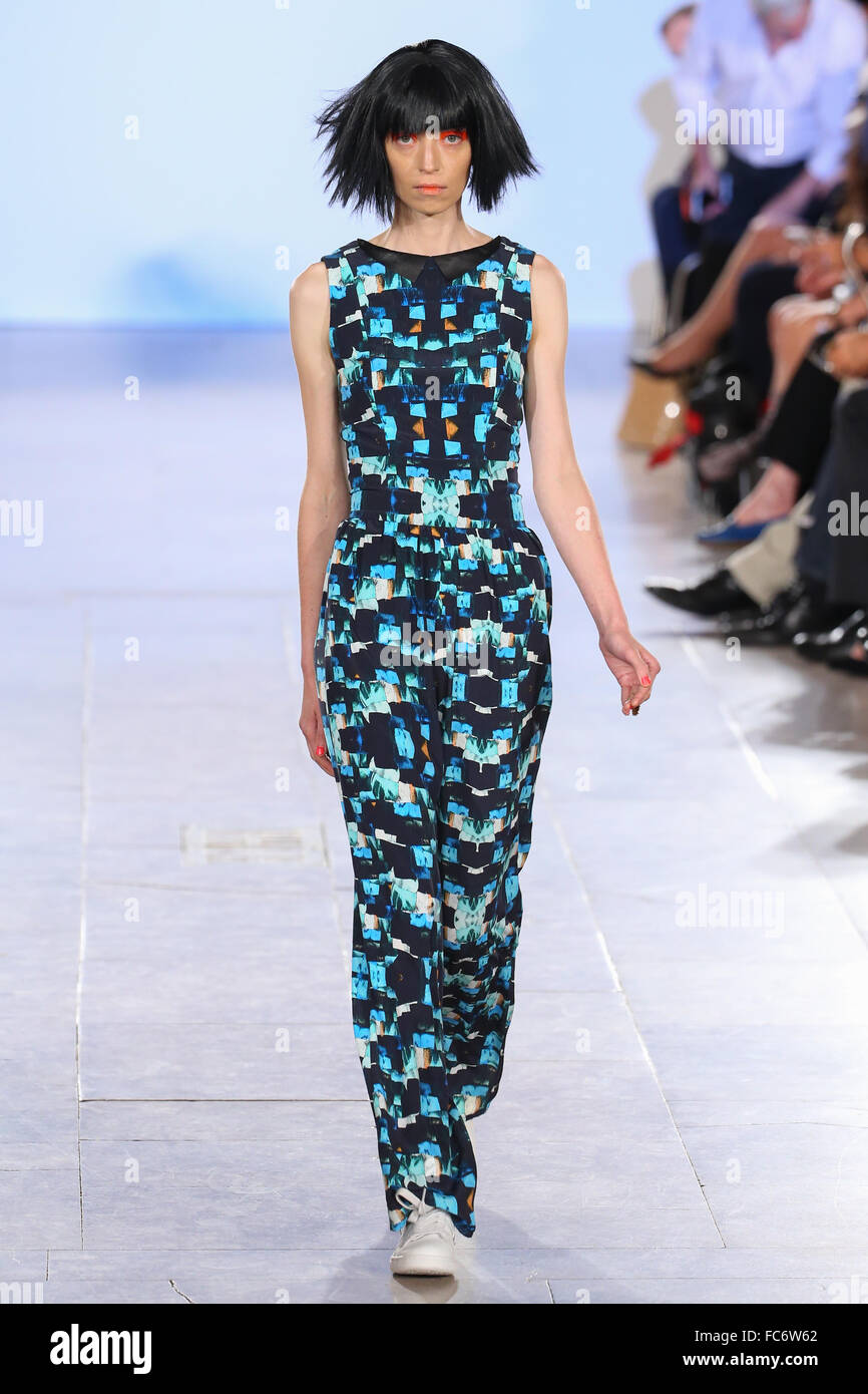 Model walks Alexandra Frida runway at the FTL Moda Spring 2016 during ...