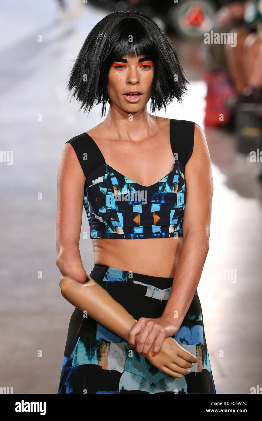 Shaholly Ayers walks Alexandra Frida runway at the FTL Moda Spring 2016 ...