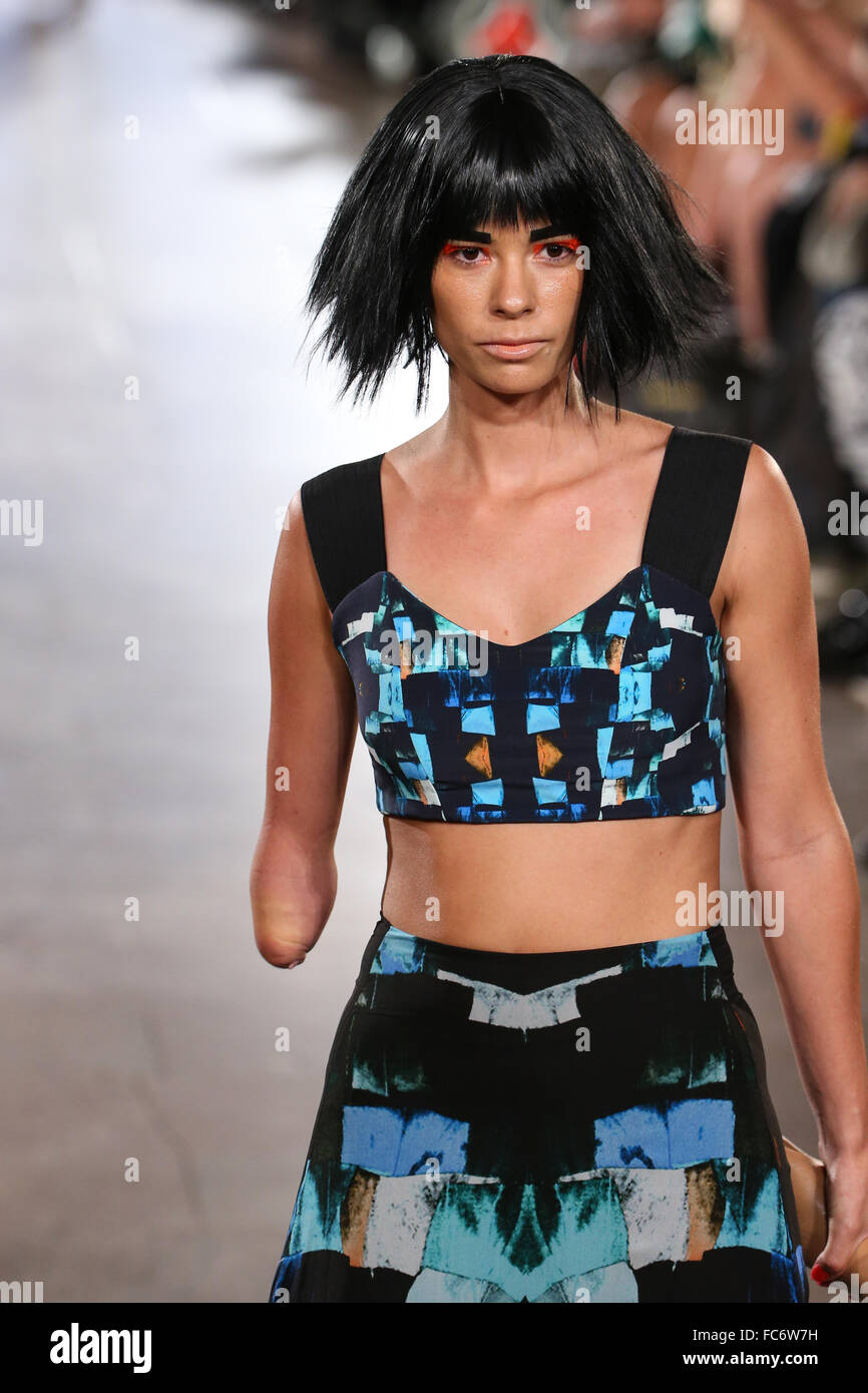 Shaholly Ayers walks Alexandra Frida runway at the FTL Moda Spring 2016 ...