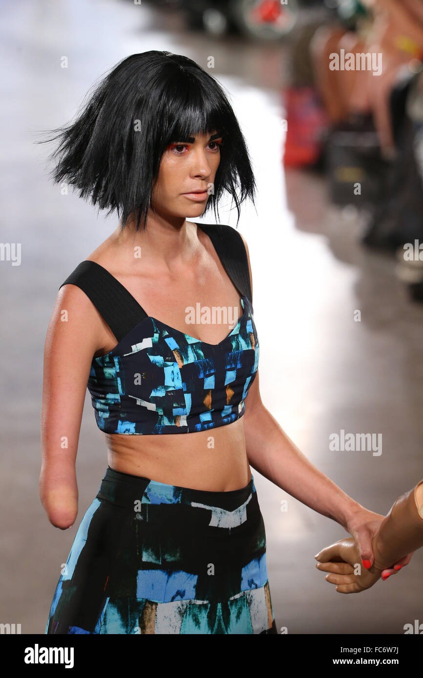 Shaholly Ayers walks Alexandra Frida runway at the FTL Moda Spring 2016 ...