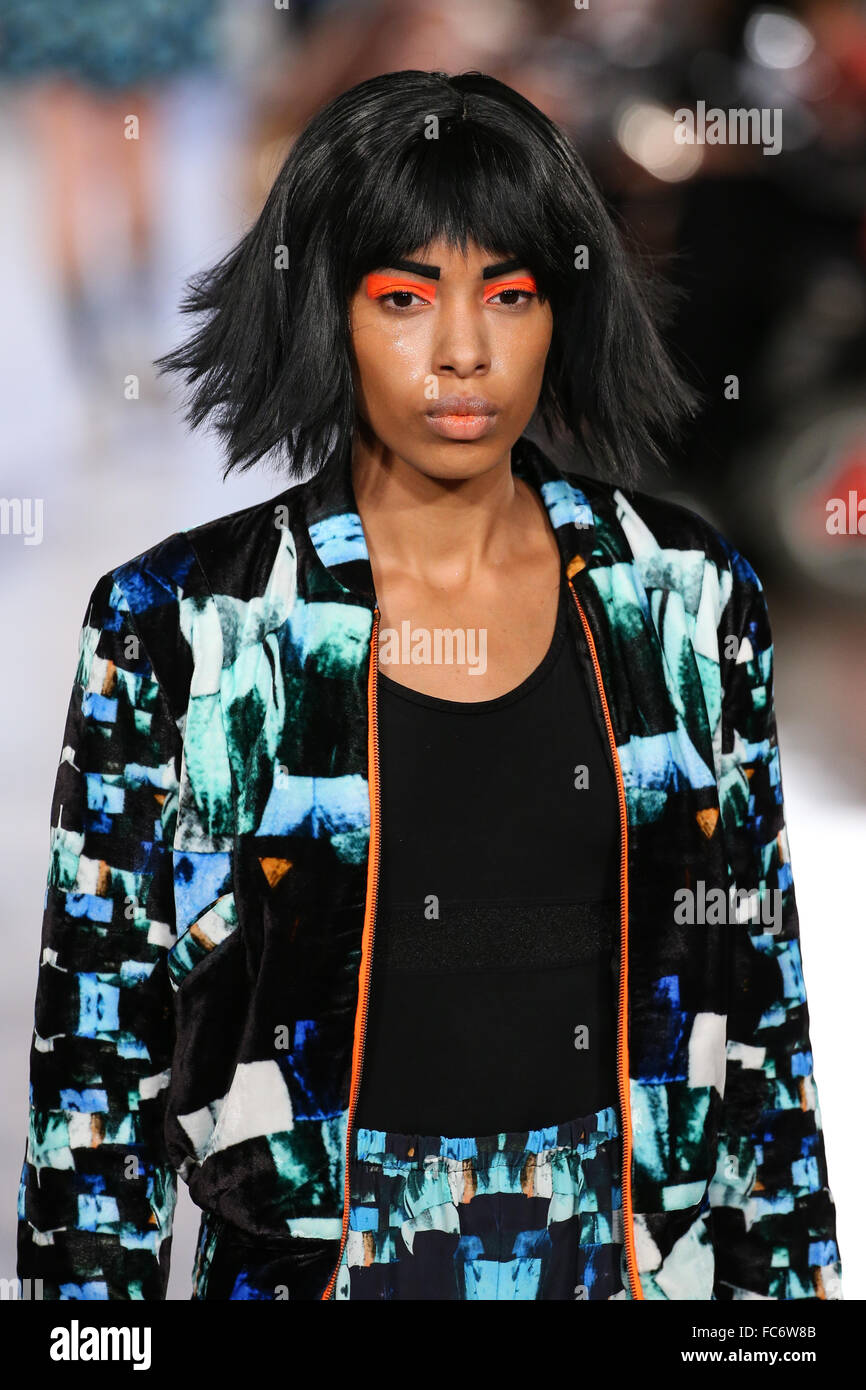 Model walks Alexandra Frida runway at the FTL Moda Spring 2016 during ...