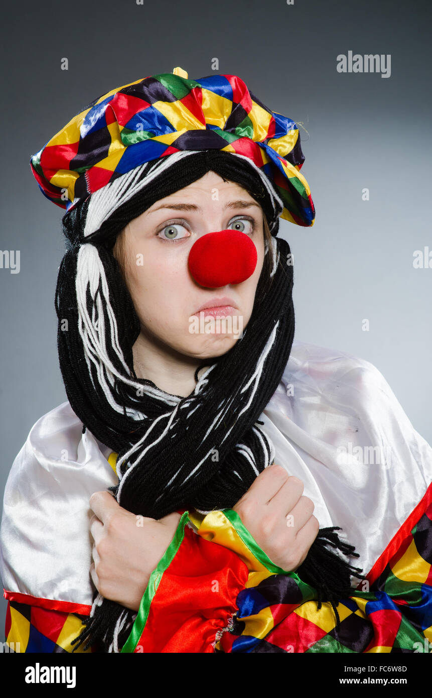 Funny clown in comical concept Stock Photo - Alamy