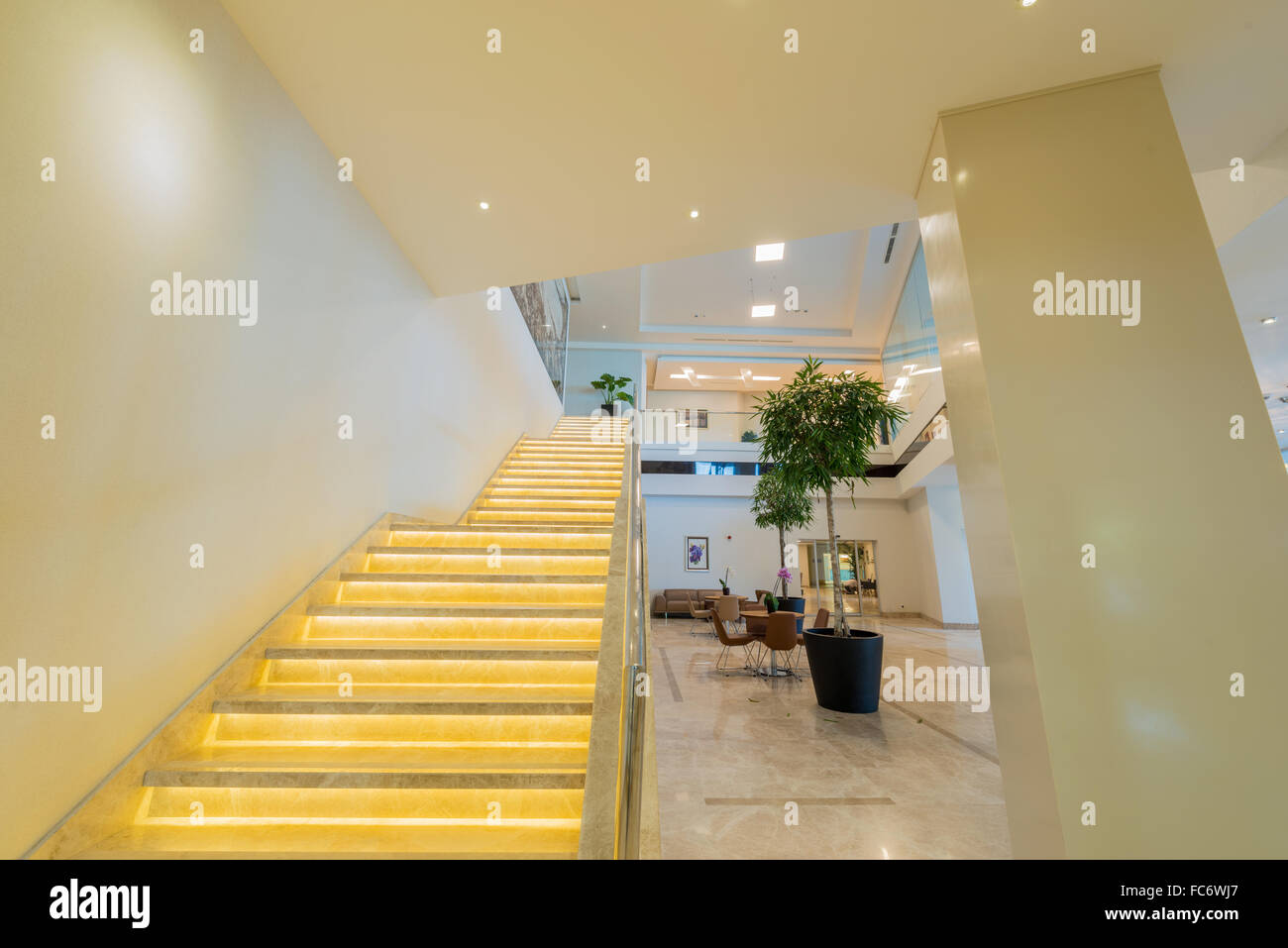 Stair case in the modern hotel interior Stock Photo - Alamy