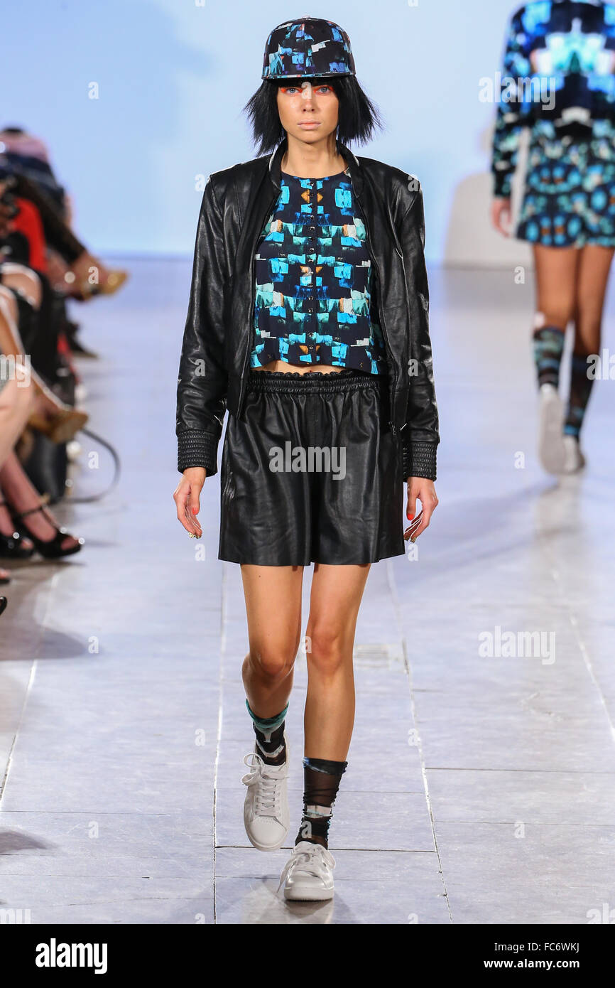 Model walks Alexandra Frida runway at the FTL Moda Spring 2016 during ...