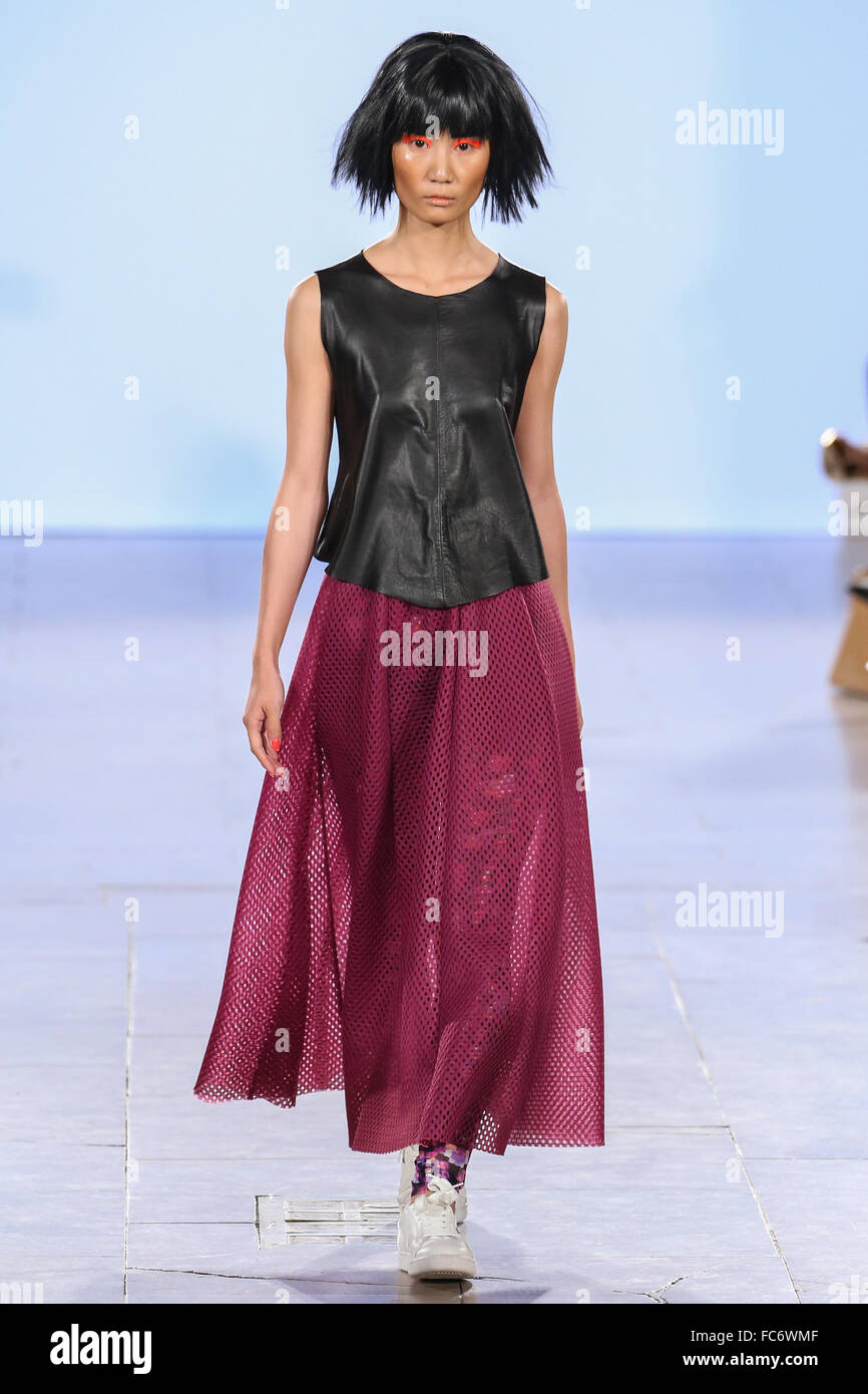 Model walks Alexandra Frida runway at the FTL Moda Spring 2016 during ...