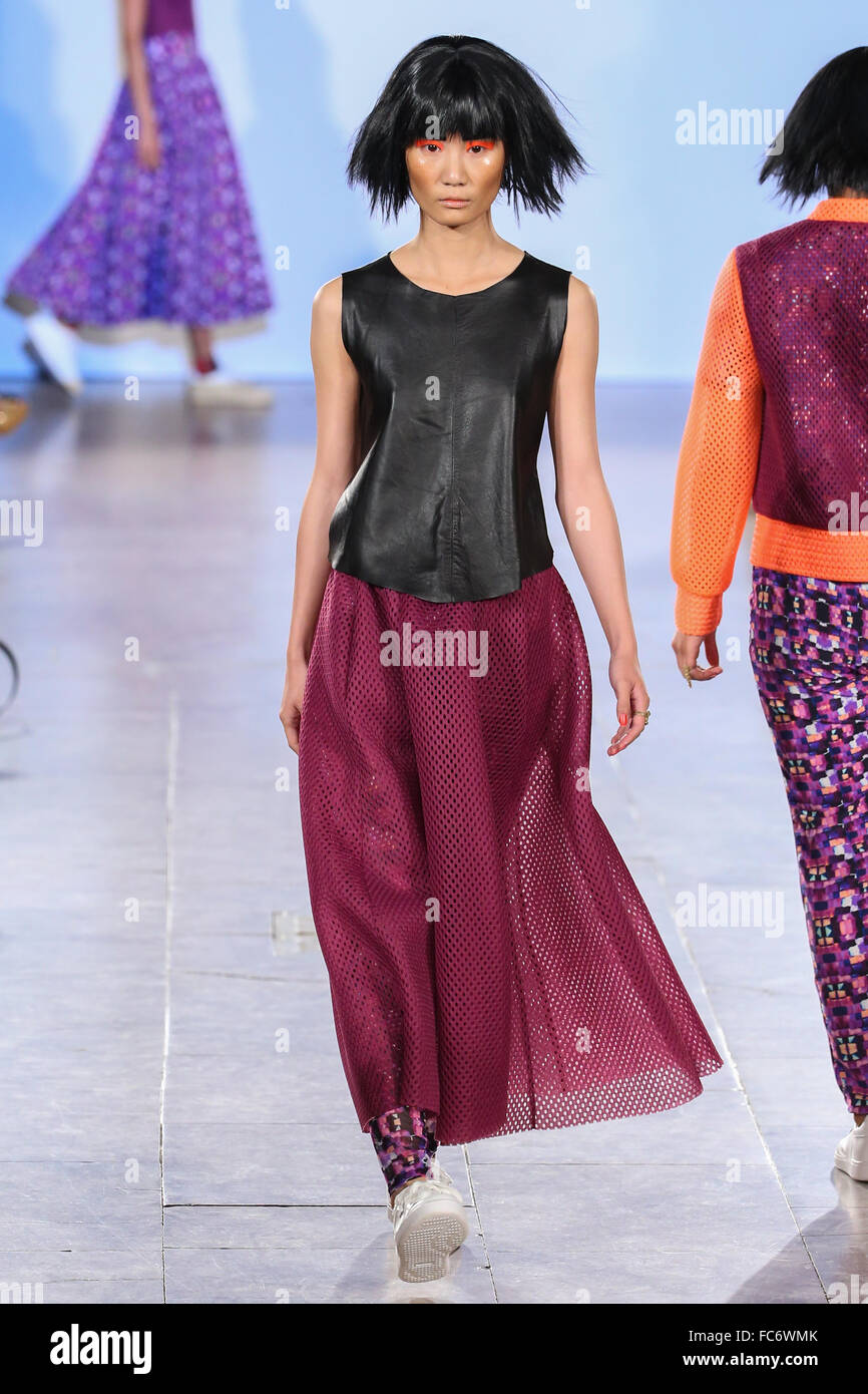 Model walks Alexandra Frida runway at the FTL Moda Spring 2016 during ...