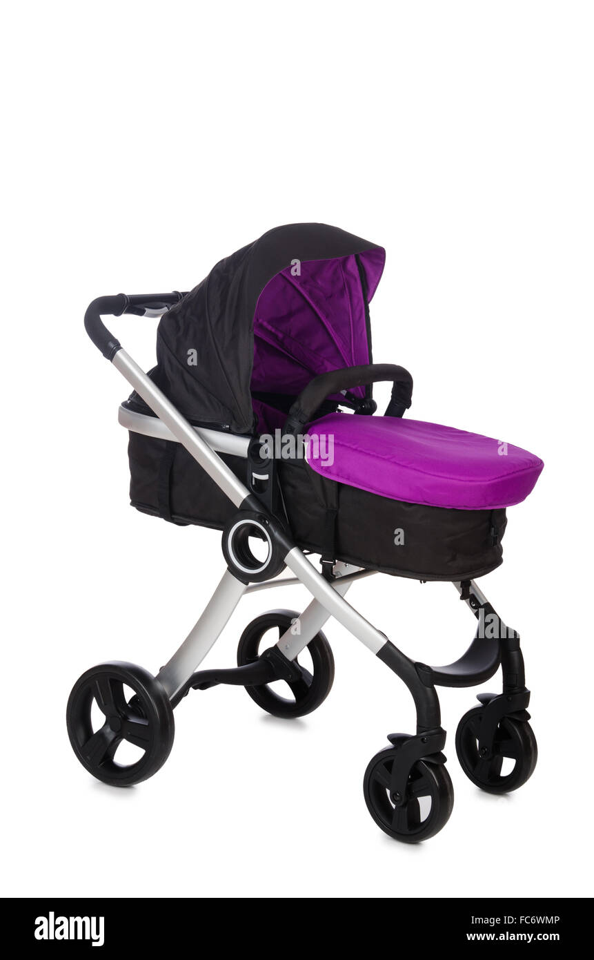 Child pram isolated on the white background Stock Photo - Alamy