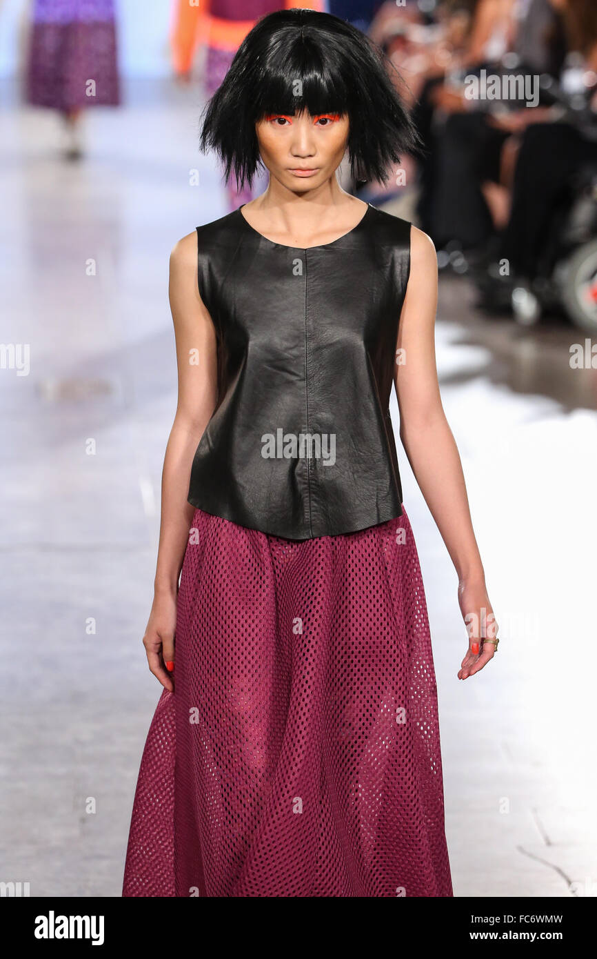 Model walks Alexandra Frida runway at the FTL Moda Spring 2016 during ...