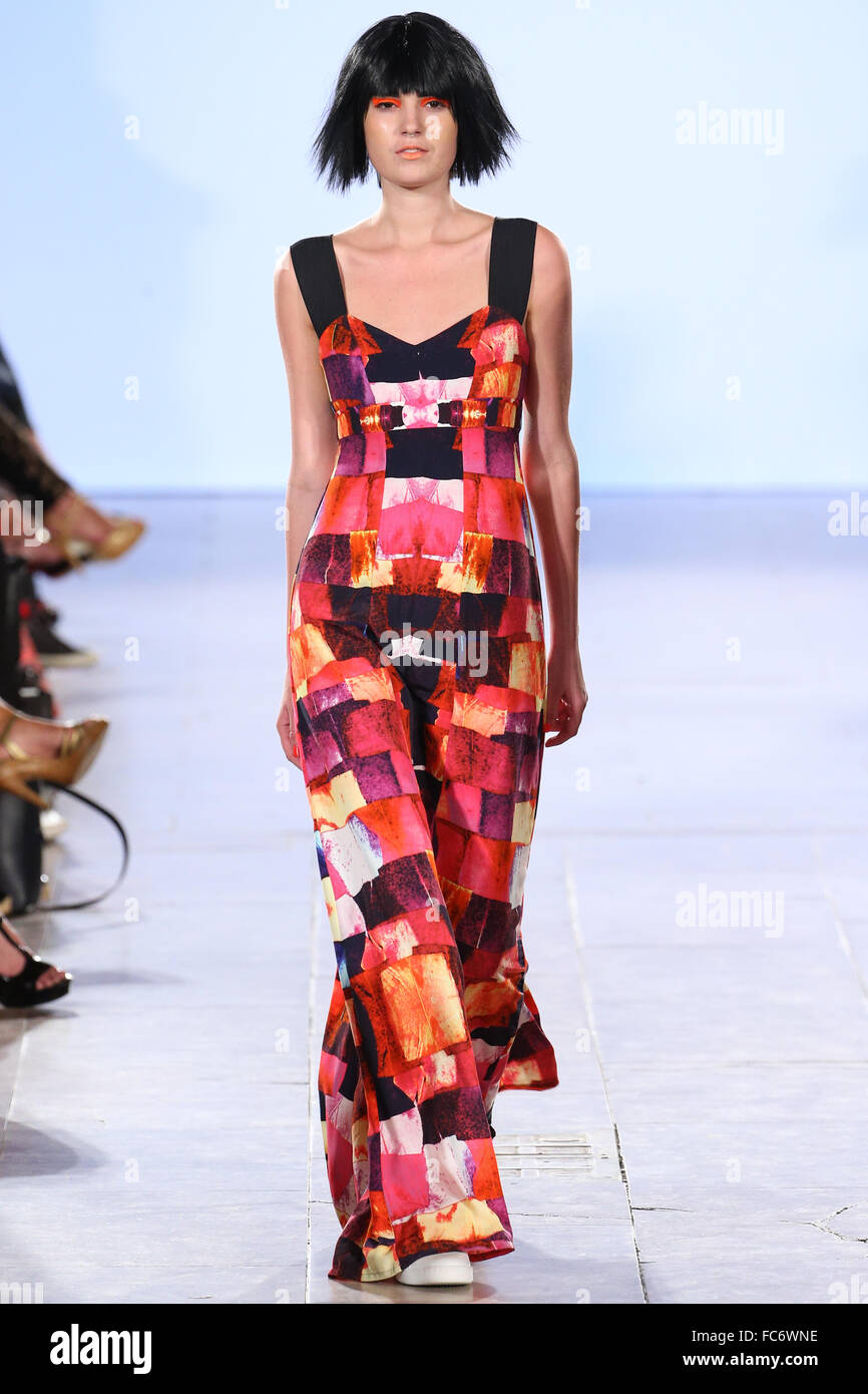 Model walks Alexandra Frida runway at the FTL Moda Spring 2016 during ...